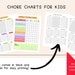 Chore Chart, Printable Editable Daily & Weekly Kids Chore ...