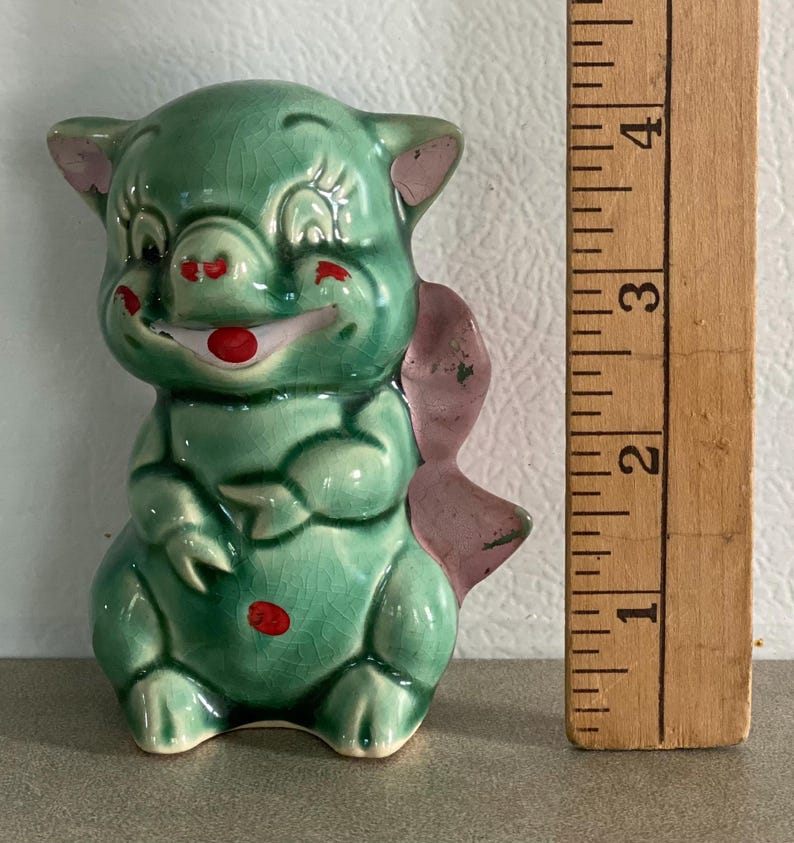 Vintage American Bisque Ceramic Piggy Bank - Etsy