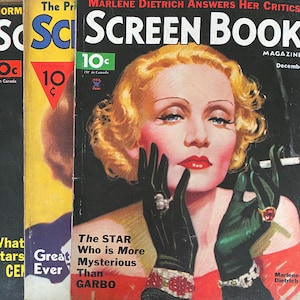 Screen Book Magazine 1934 Dietrich, Keeler, Sten - Etsy
