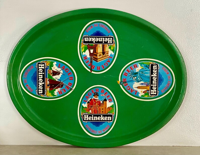 Vintage Heineken Beer Serving Tray - Etsy
