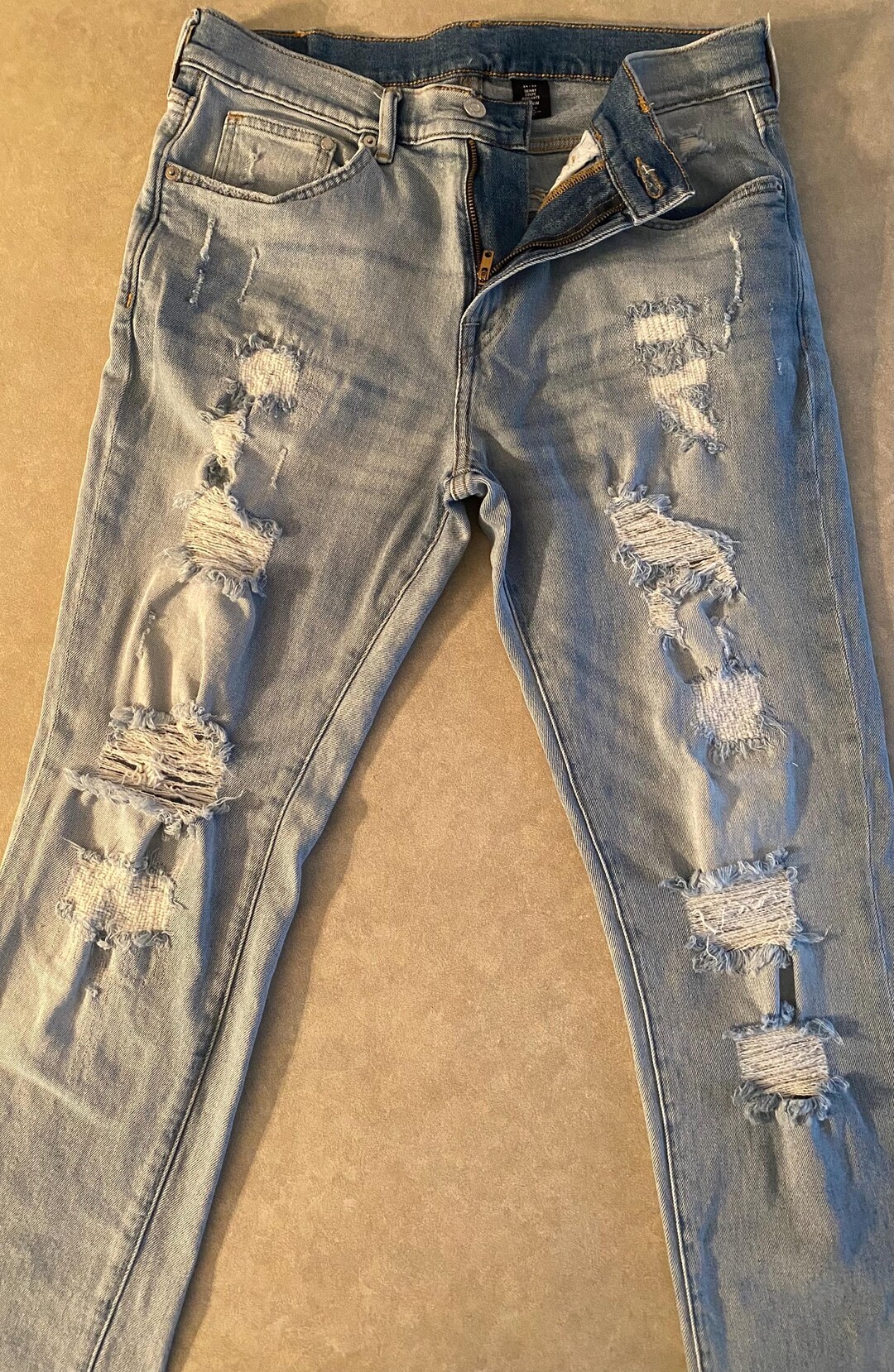 H&M Distressed Skinny Jeans - Etsy