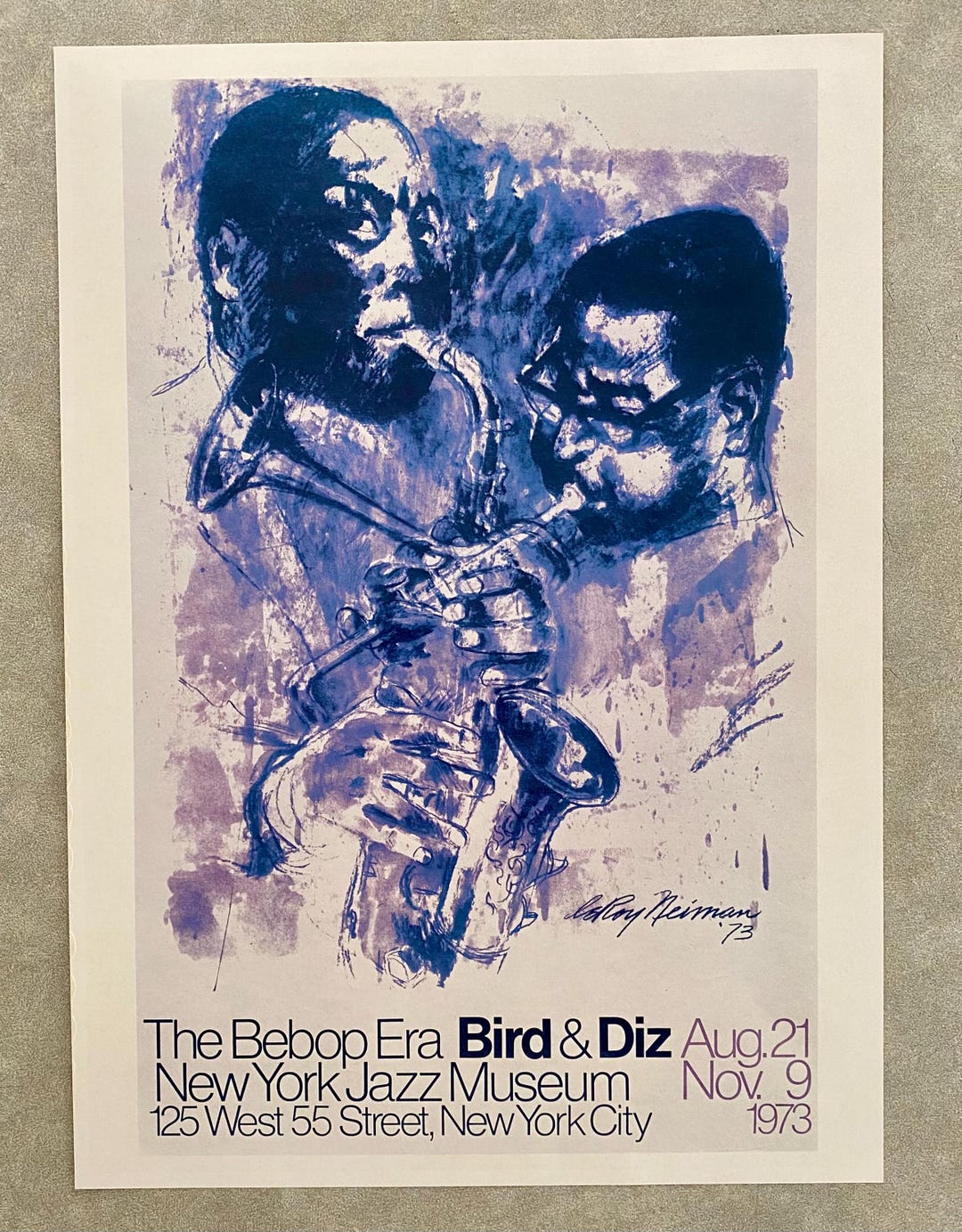 Leroy Neiman the Bebop Era Bird and Diz 1973 New York Jazz Festival ...