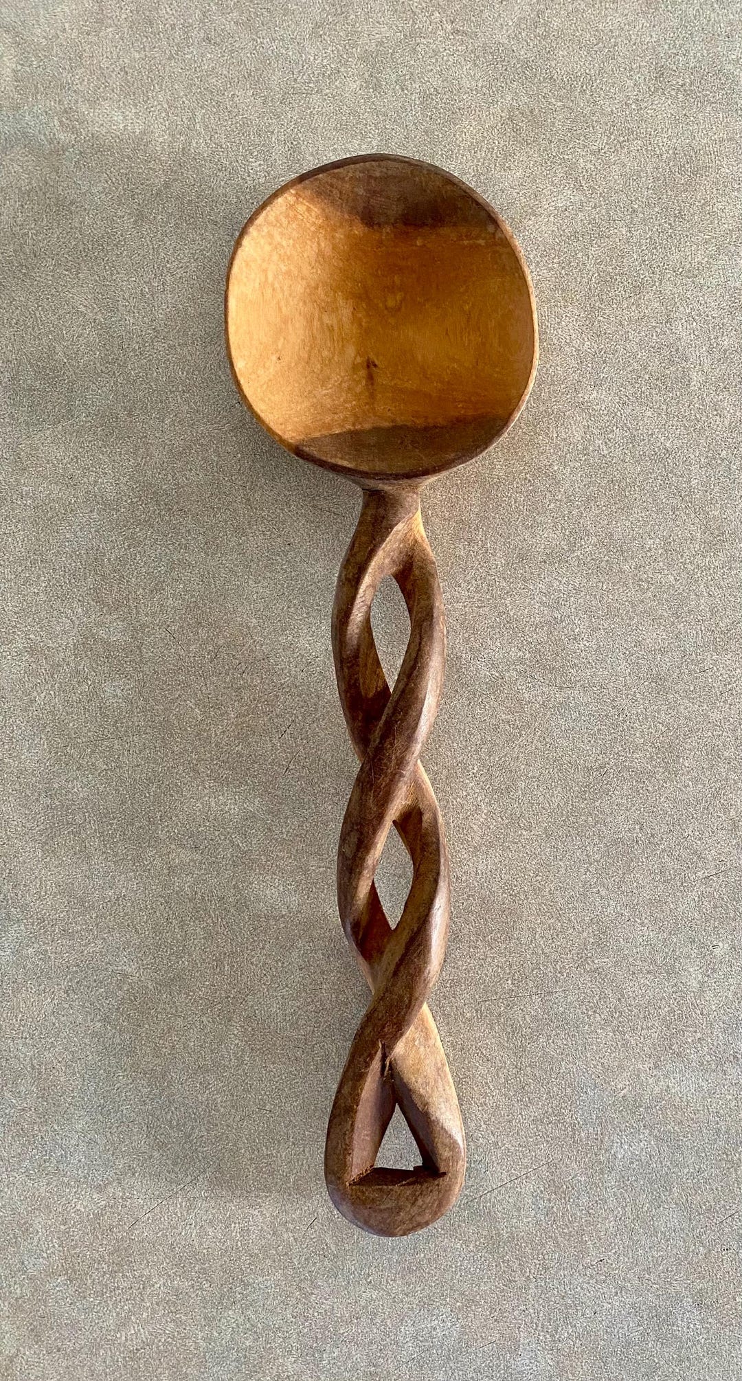 Hand Carved Wooden African Serving Spoon & Fork - Etsy