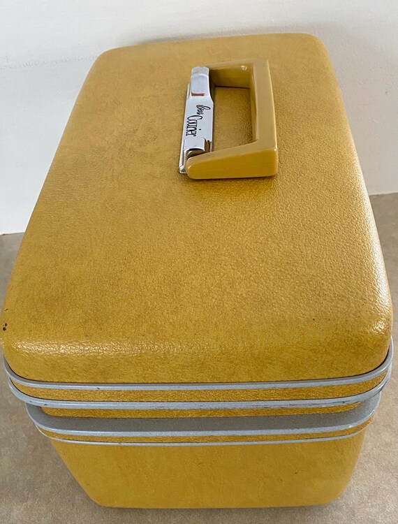 Vintage Sears Samsonite Courier Train Case Mustard - Gem