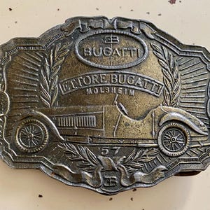 Vintage Bugatti Belt Buckle - Etsy
