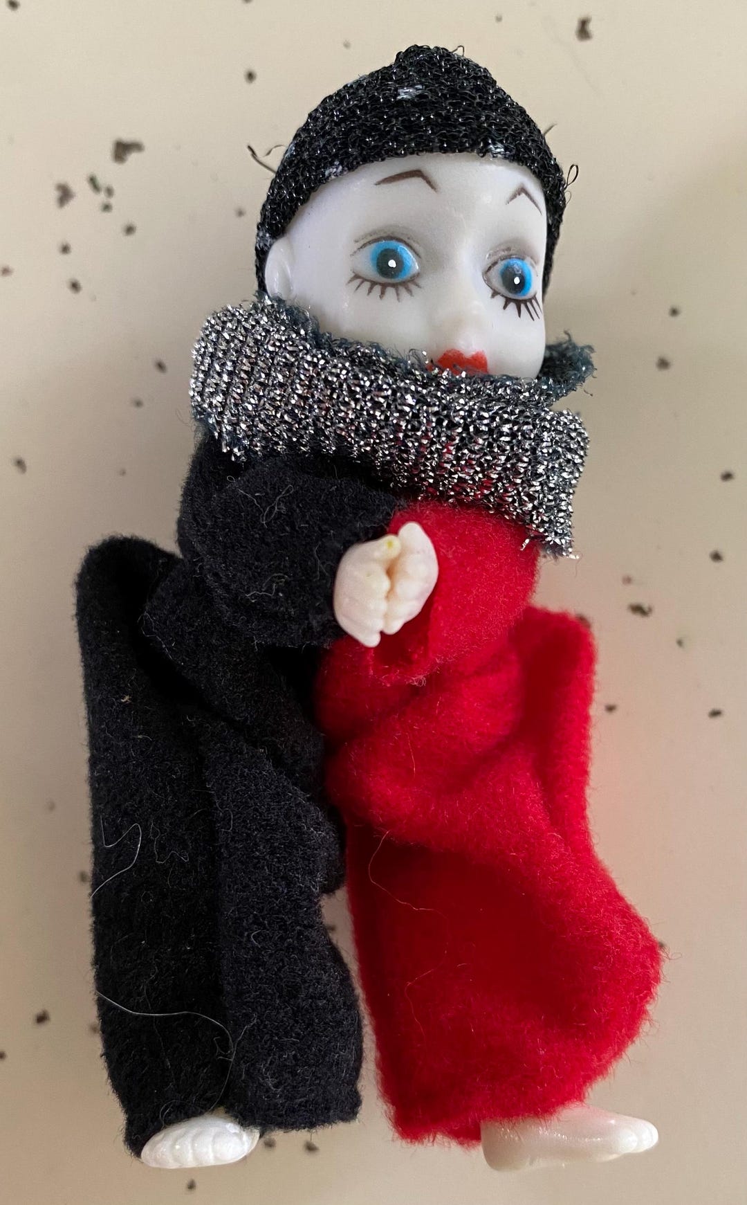 Vintage Pierrot Clown Clip on Hugging Gripper Toy - Etsy