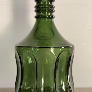 MCM Green Glass Dimpled Bottle - Etsy