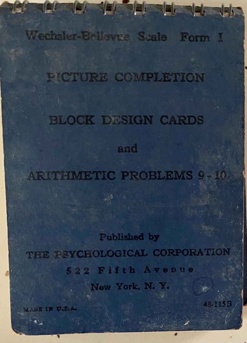 WISC BLOCK DESIGN Wechsler Intelligence Scale for Children & Testing ...