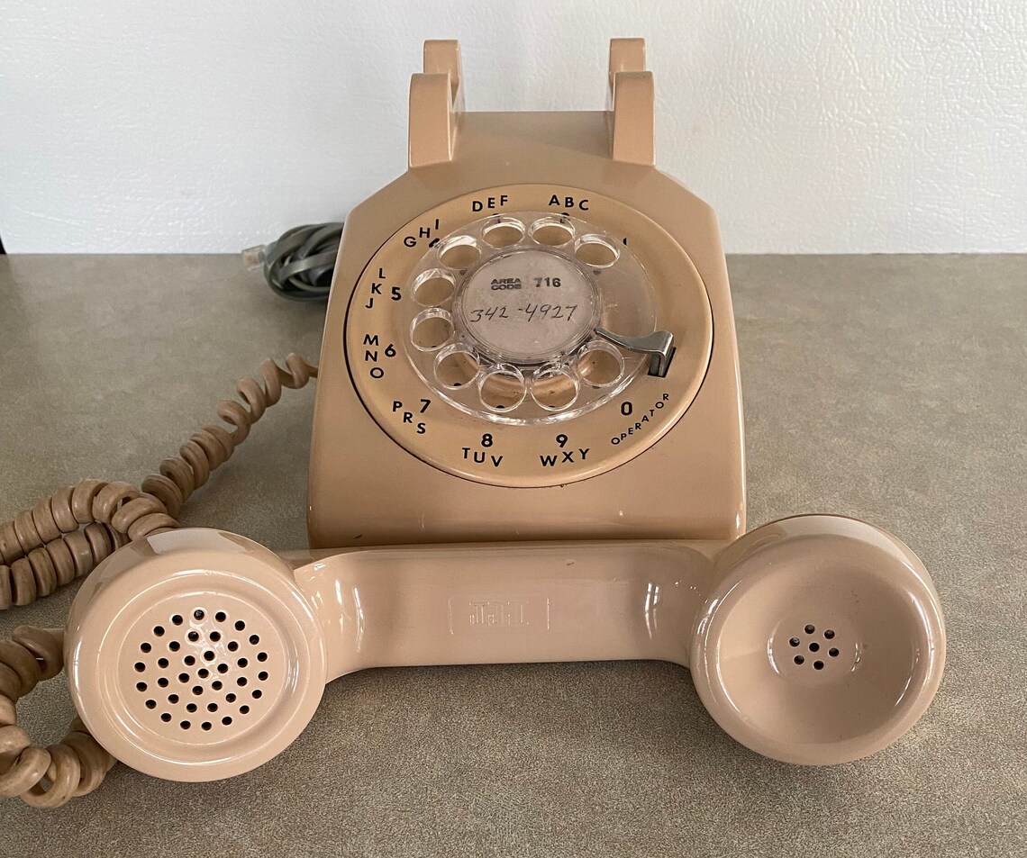 Vintage Rotary Phone Pink/peach - Etsy