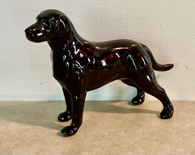 Royal Doulton Gloss Black Labrador Dog Figurine - Etsy
