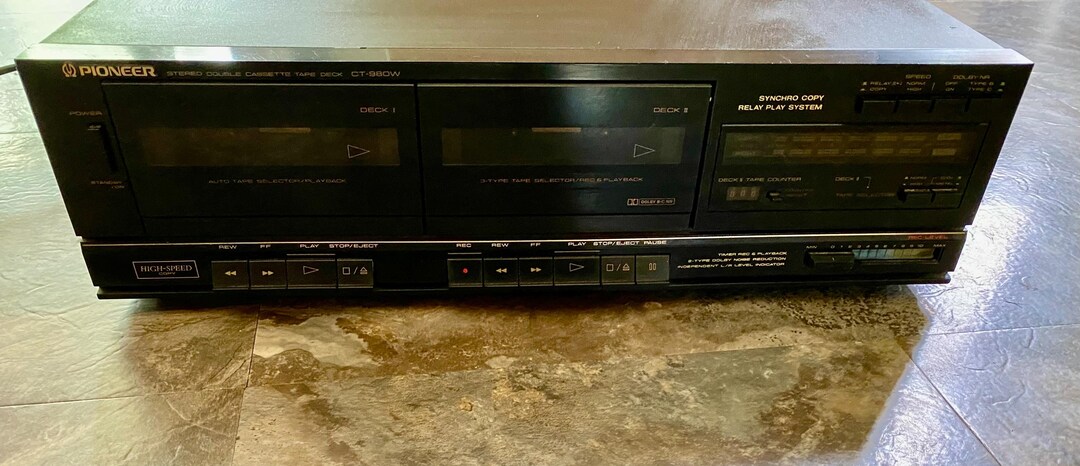 Vintage Pioneer CT-980W Stereo Double Cassette Tape Deck - Etsy
