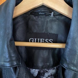 Guess Geniune Leather Motorcycle Biker Jacket NWOT - Etsy