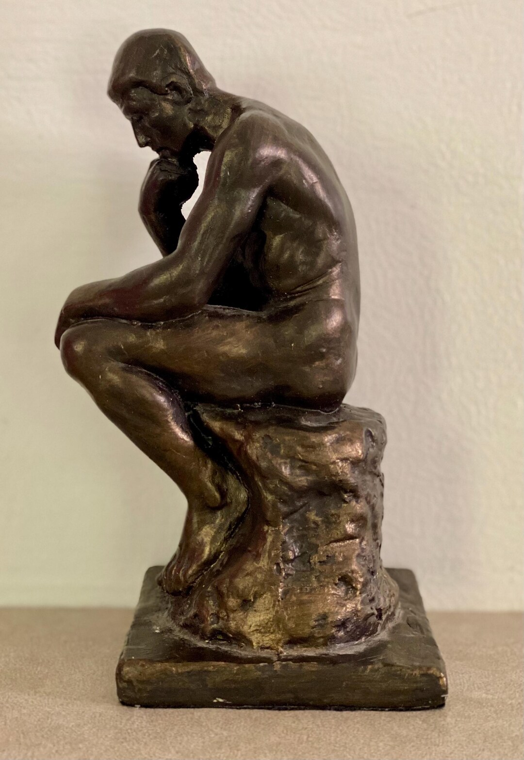 Rodin the Thinker Statue Rare Figurine 7” - Etsy