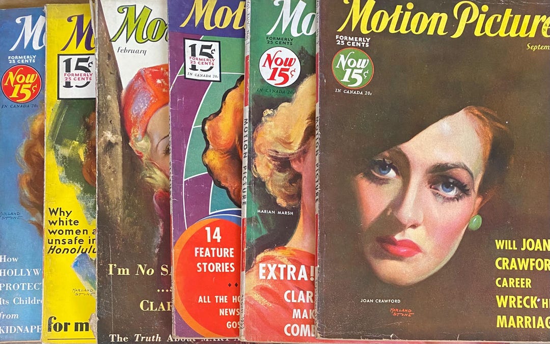 Motion Picture Magazine 1932 Lot of 7 Joan Crawford, Myrna Loy, Clara ...