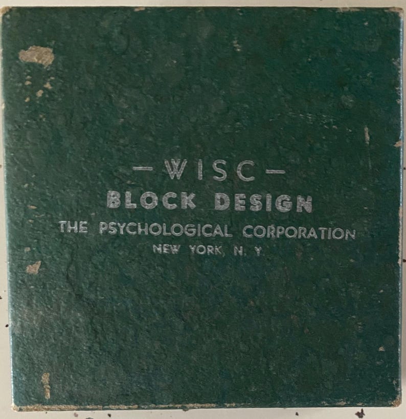 WISC BLOCK DESIGN Wechsler Intelligence Scale for Children & Testing ...