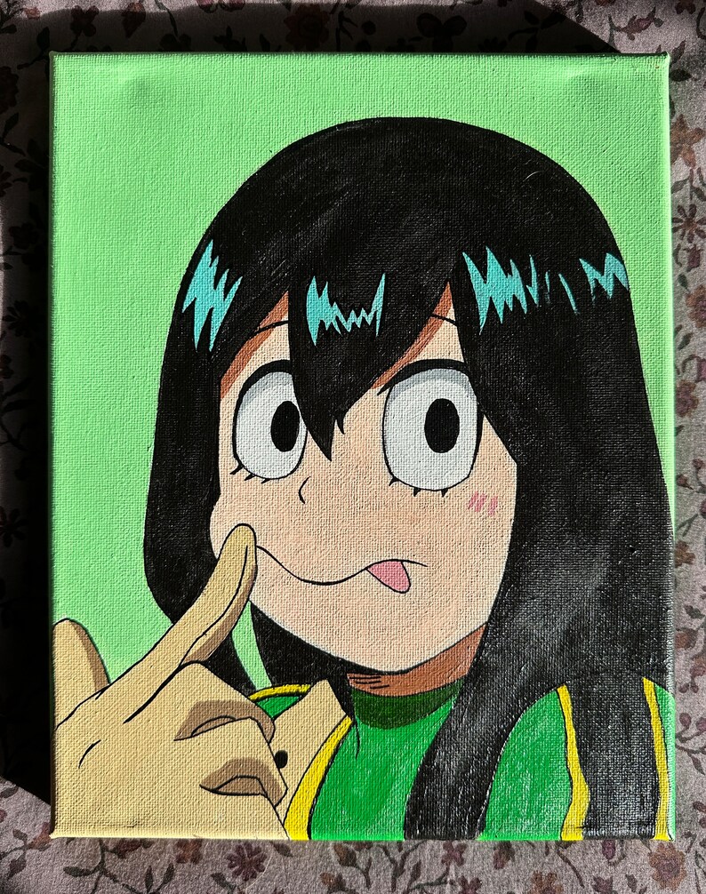 Tsuyu Asui My Hero Academia MHA Anime Acrylic Painting - Etsy
