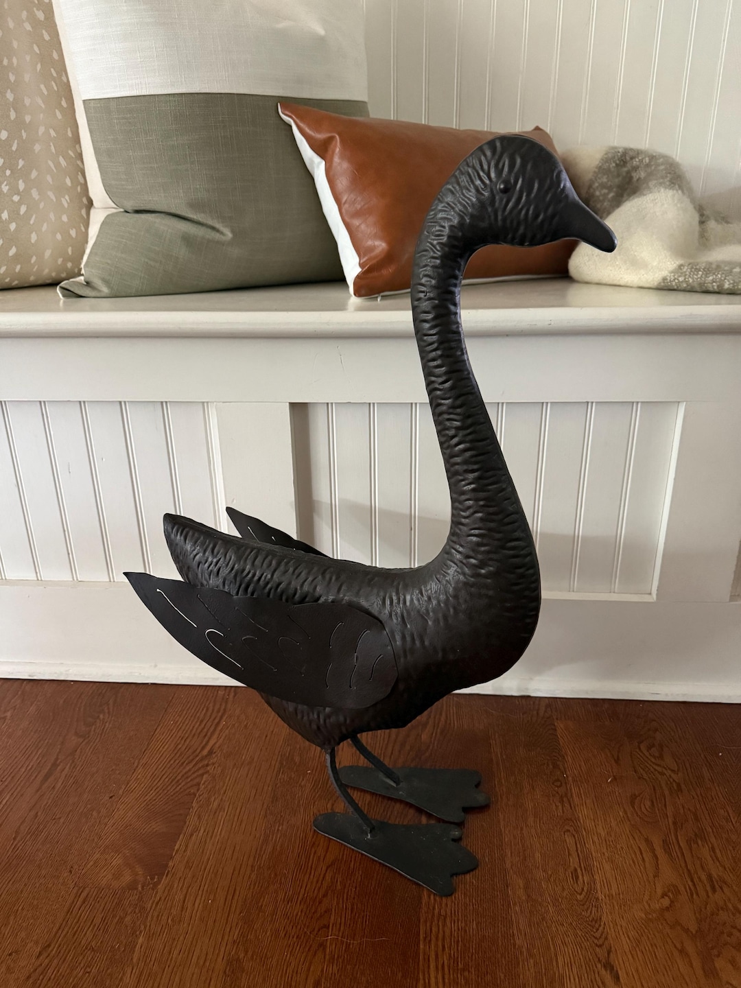 Vintage Metal Goose Garden Statue Decor Yard Lawn Porch Art Hime 26 ...