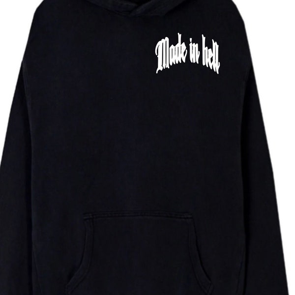 Made in Hell Hoodie - Etsy