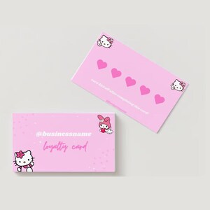 Pink Design Loyalty Cards - Etsy