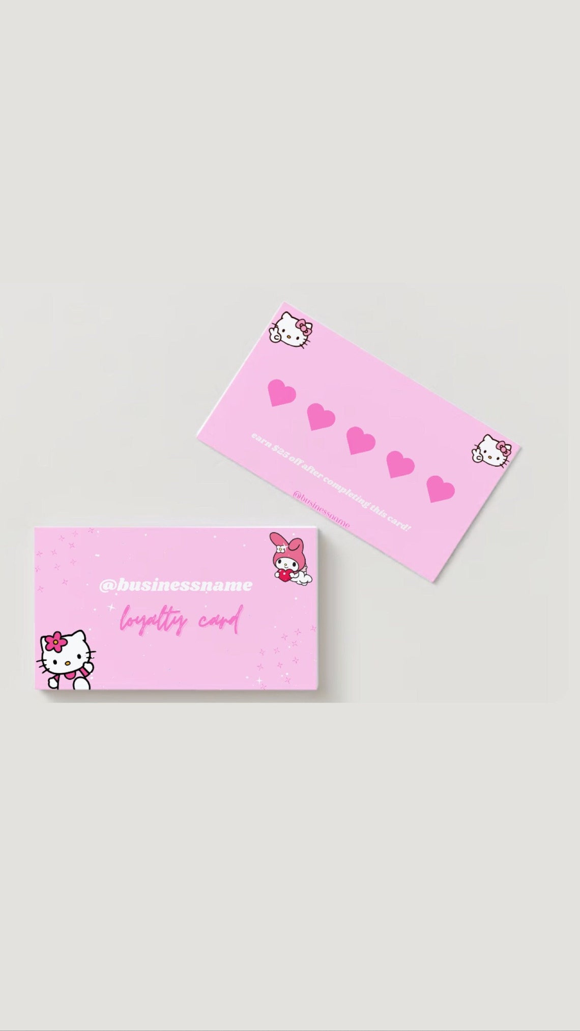 Pink Design Loyalty Cards - Etsy