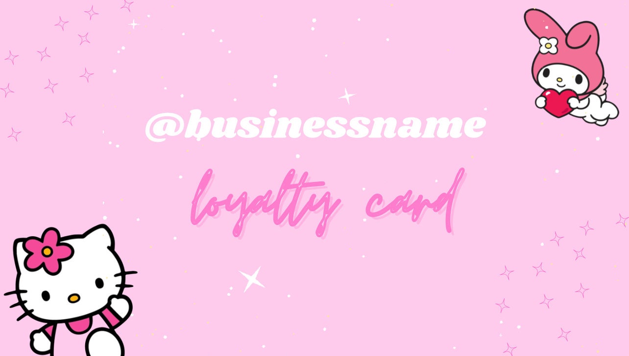 Pink Design Loyalty Cards - Etsy