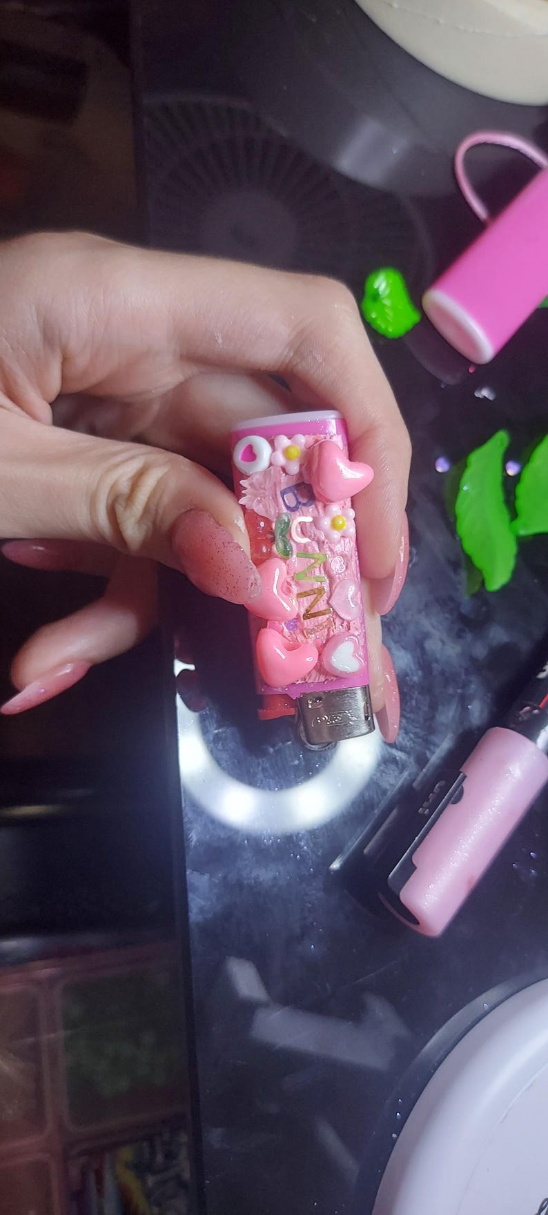 Personalized Available! Handmade Kawaii Gyaru Decoden Bic Lighter ...
