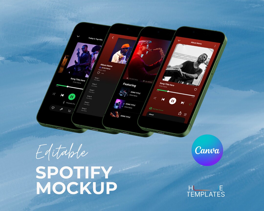 Spotify Mockup Canva, Music Player Png, Audio Control Buttons Svg ...