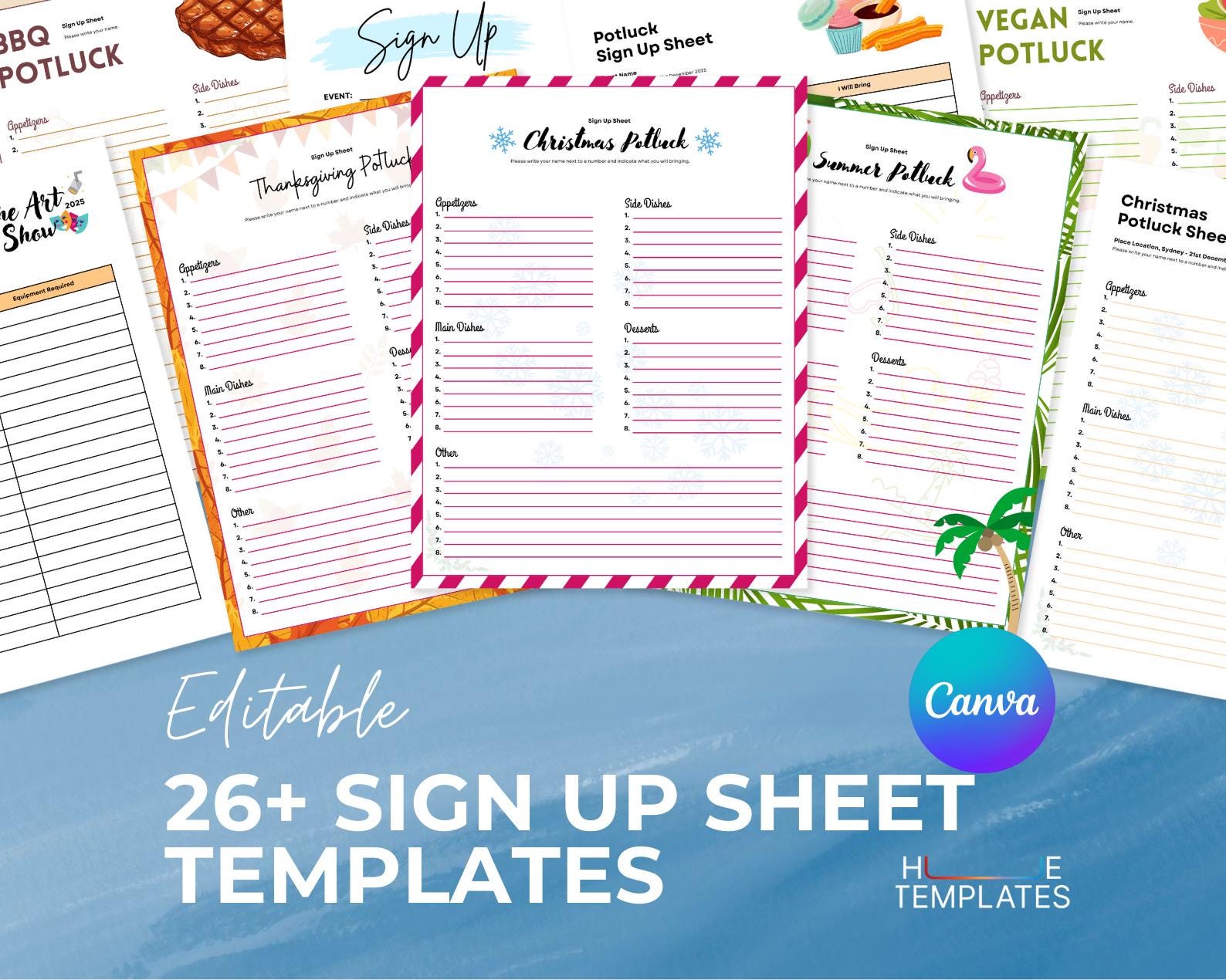 Editable Sign up Sheet Template, Printable Sign up Template, Party Sign ...
