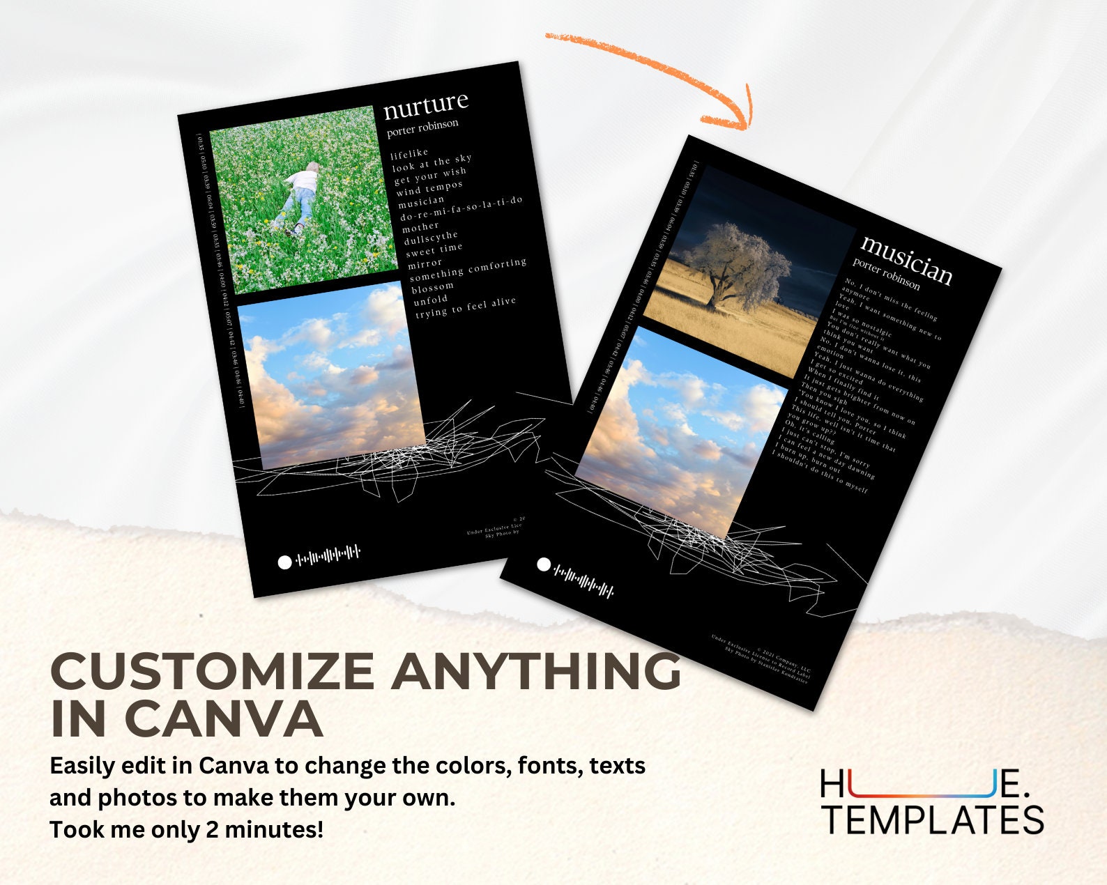 Custom Album Poster Canva Template, Wall Art Print, Custom Gift Decor ...