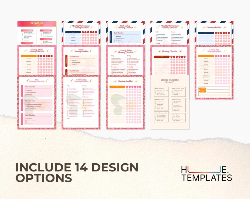 Salon Cleaning Checklist Editable Canva Template, Cleaning Checklist ...
