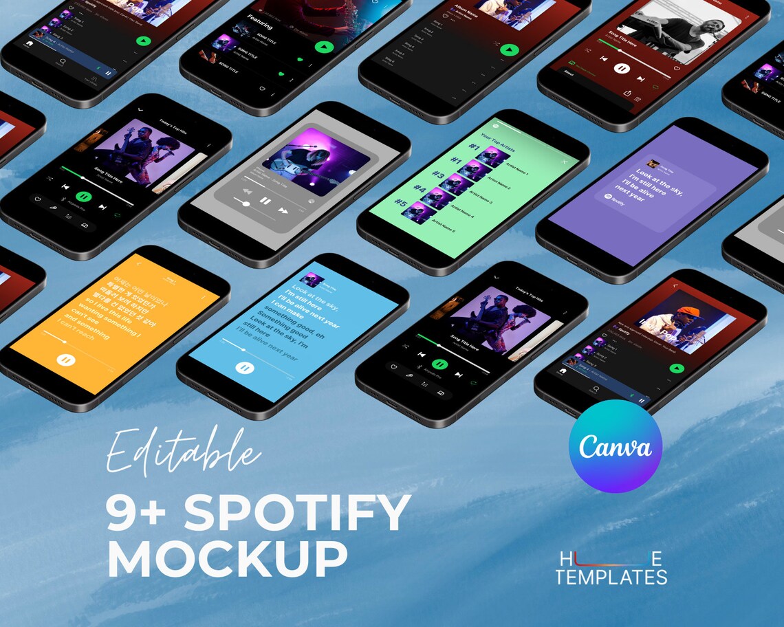 Spotify Mockup Canva, Music Player Png, Audio Control Buttons Svg ...