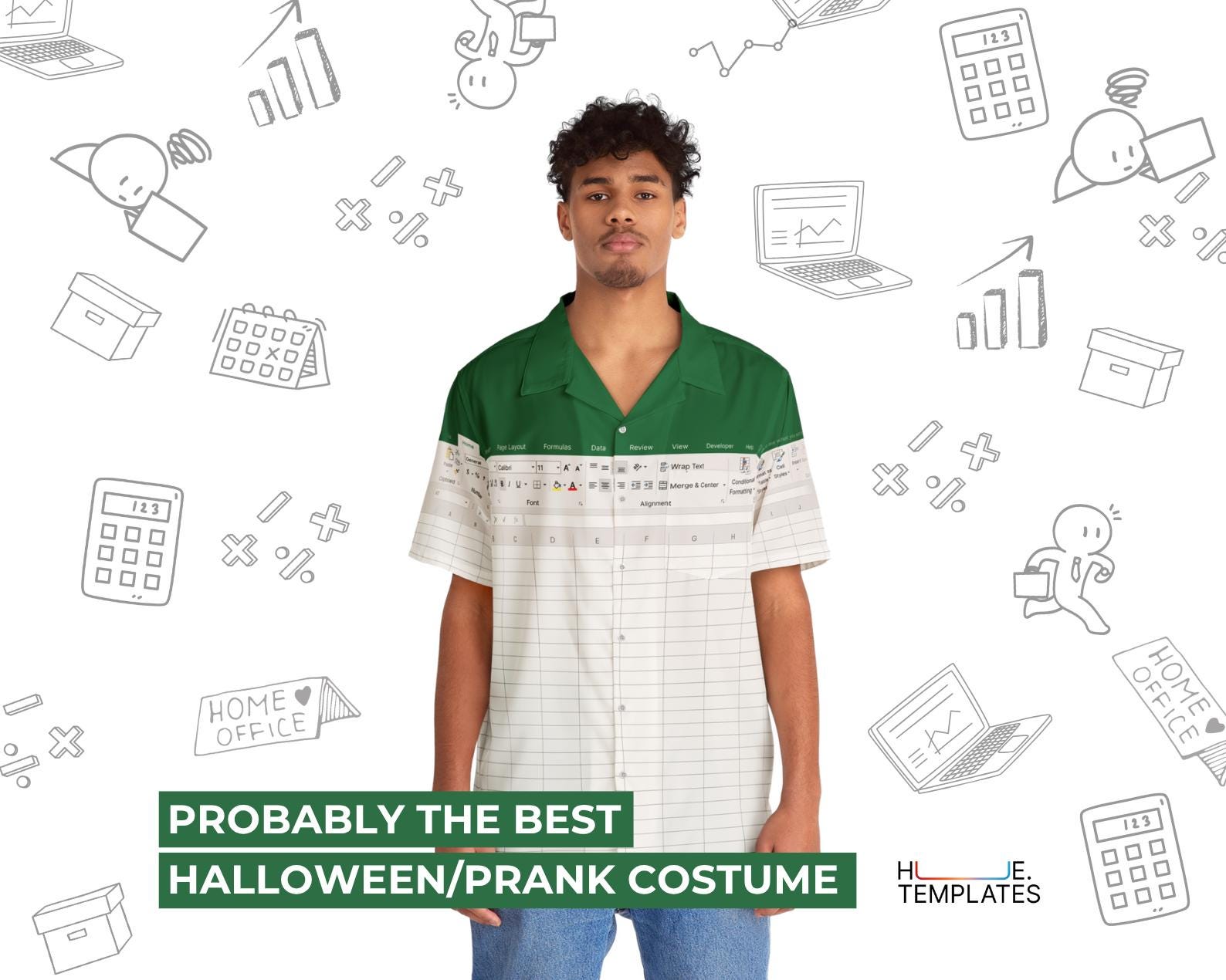 Microsoft Excel Hawaiian Shirt, Fun Summer Apparel, Office Party Outfit ...