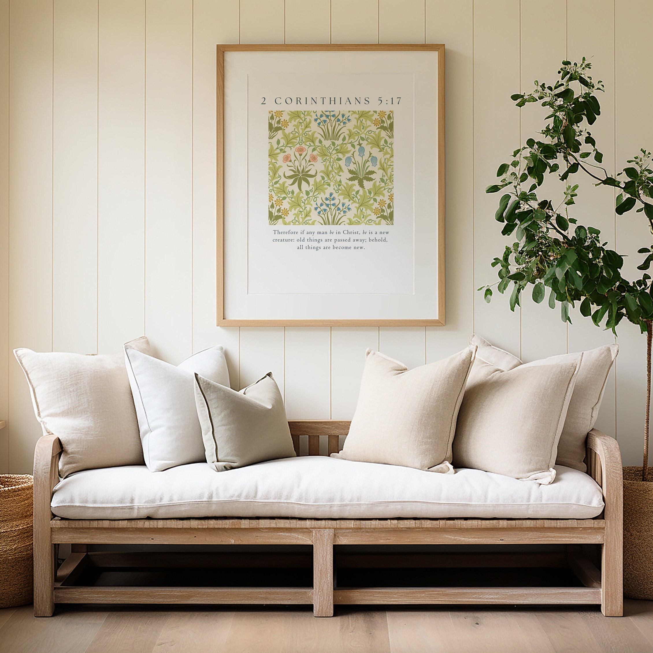 Corinthians Easter Bible Verse Printable, Botanical Wall Art, Vintage ...