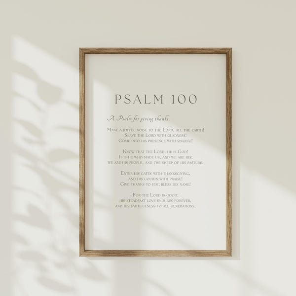 Psalm 100 - Etsy
