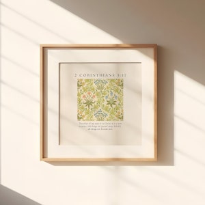 Corinthians Easter Bible Verse Printable, Botanical Wall Art, Vintage ...