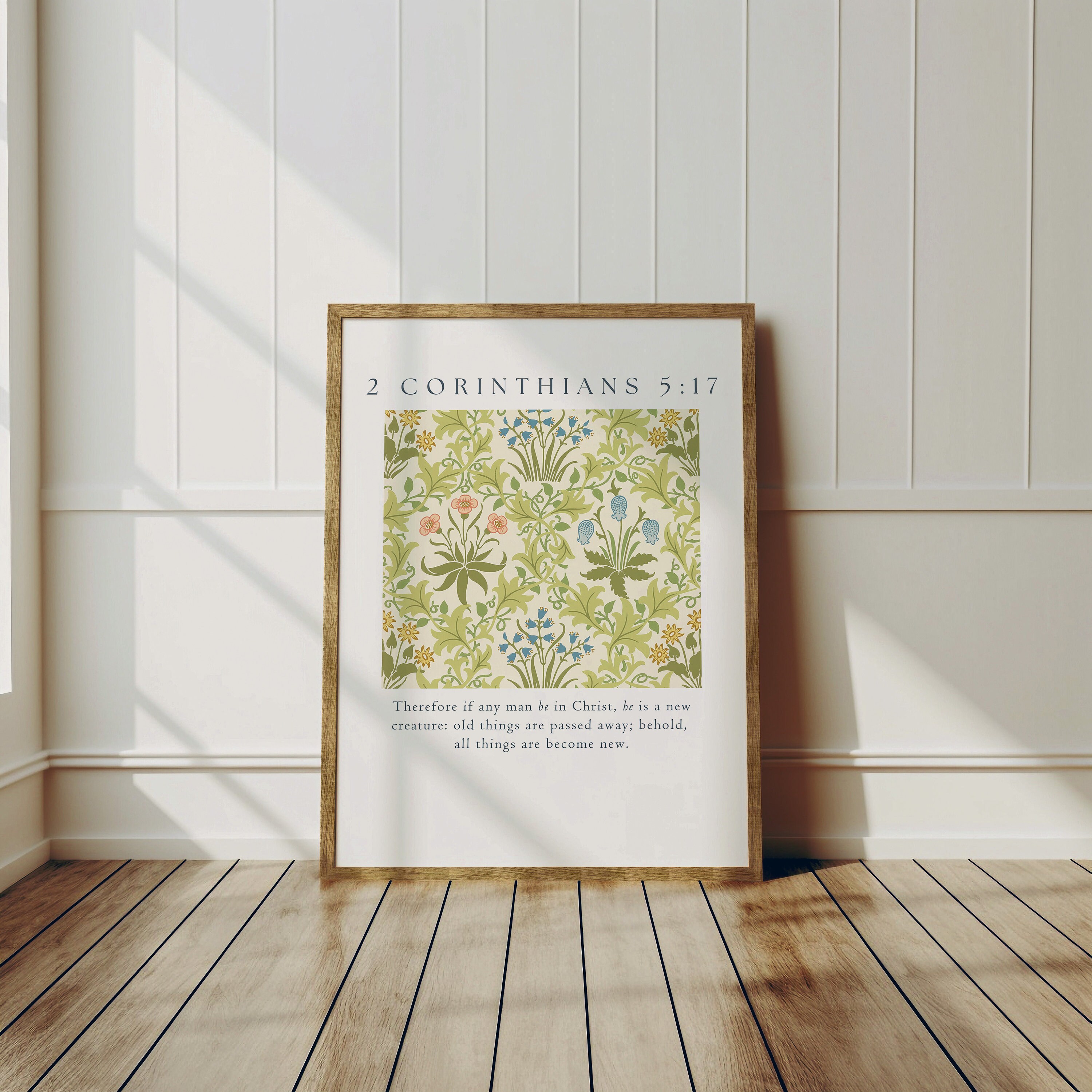 Corinthians Easter Bible Verse Printable, Botanical Wall Art, Vintage ...