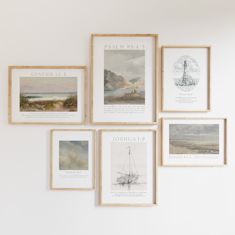 Coastal Biblical Poster - Etsy