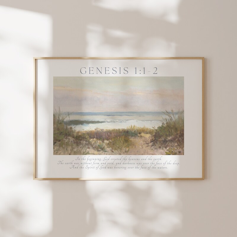 Coastal Biblical Poster - Etsy
