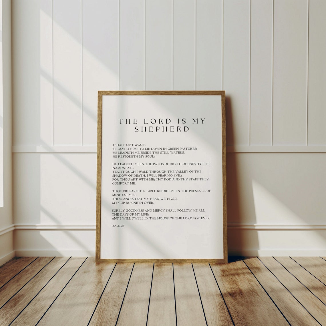 Psalm 23 Minimalist Wall Art, the Lord is My Shepherd, Printable Bible ...