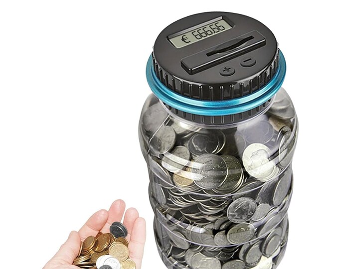 Coin Counter Piggy Bank Savings Tracker Digital Coin Jar Electronic ...