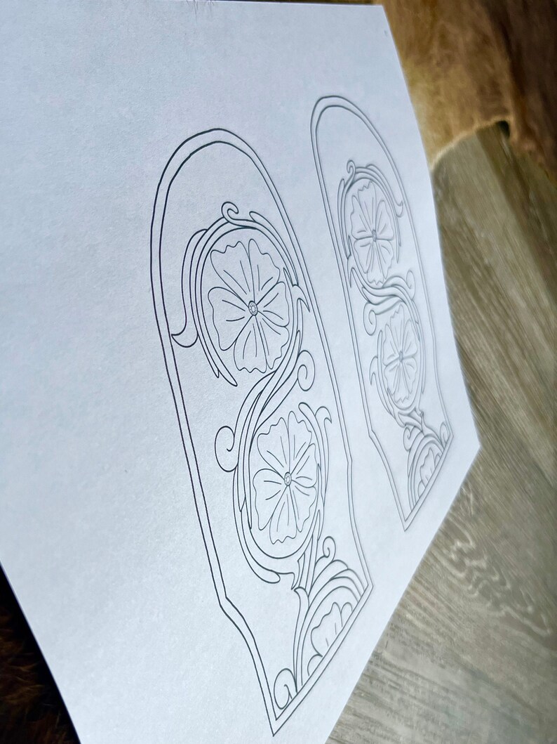 Digital Floral Hey Dude Leather Template - Etsy