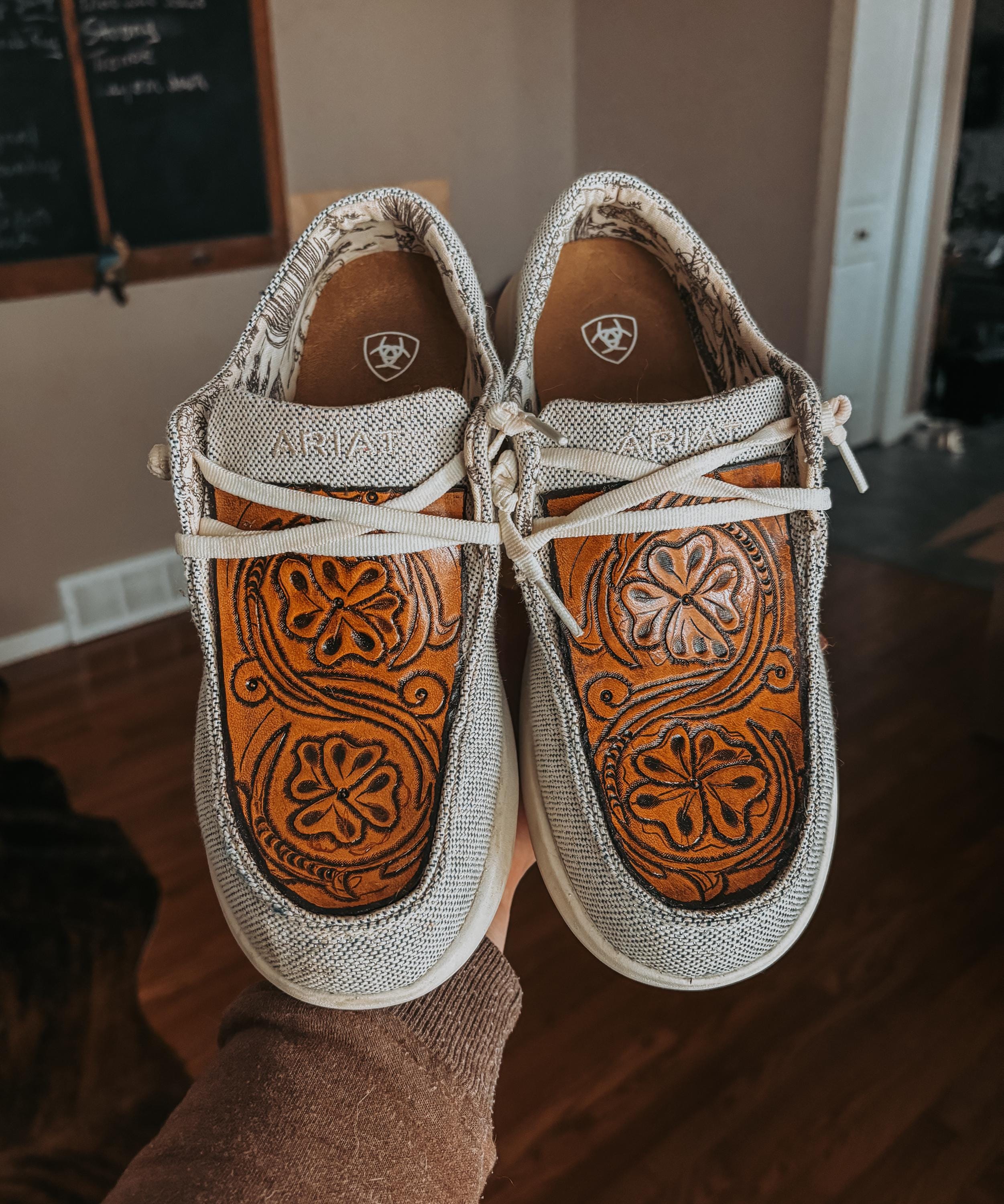 Digital Floral Hey Dude Leather Template - Etsy