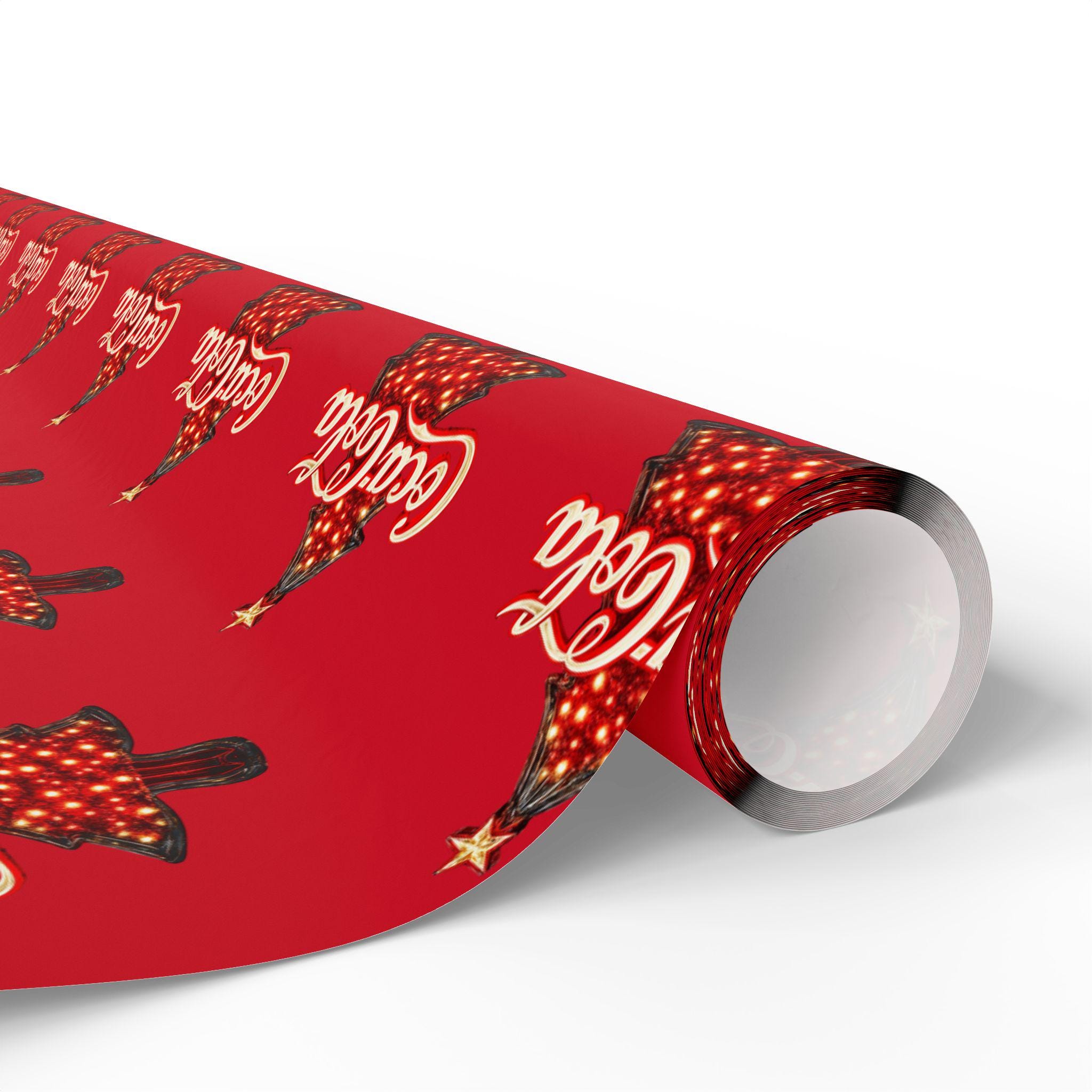 Coca-cola Themed Wrapping Paper (dark Red) - Etsy