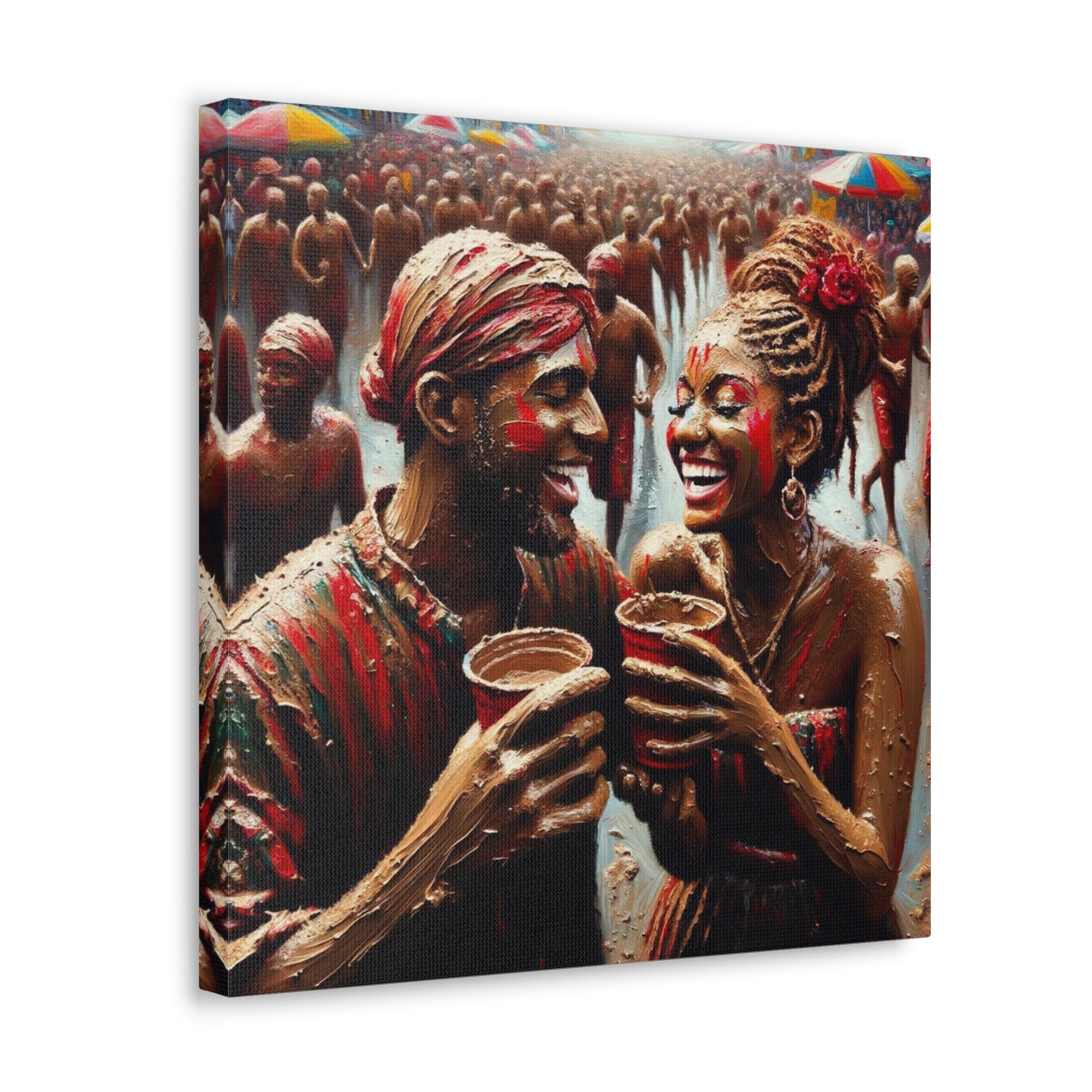 Art Print of Jouvert Morning, Afro-caribbean Couple, Oil Finish, West ...