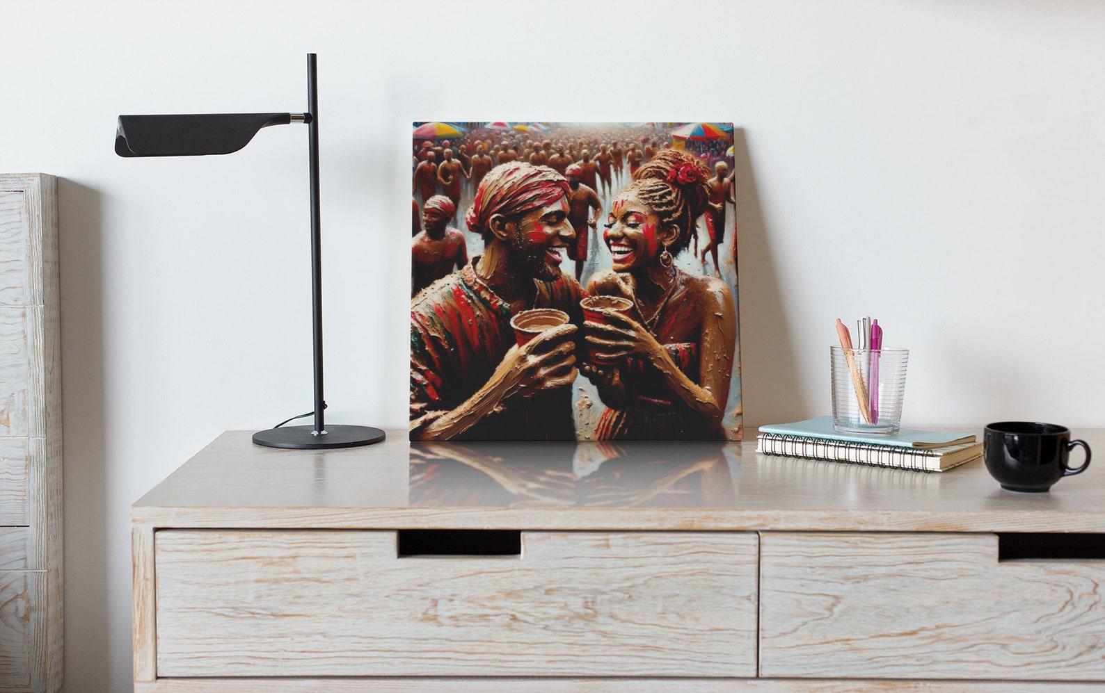 Art Print of Jouvert Morning, Afro-caribbean Couple, Oil Finish, West ...