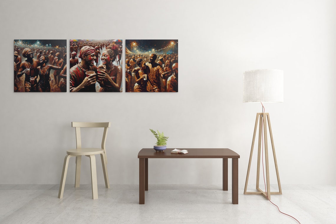 Art Print of Jouvert Morning, Afro-caribbean Couple, Oil Finish, West ...