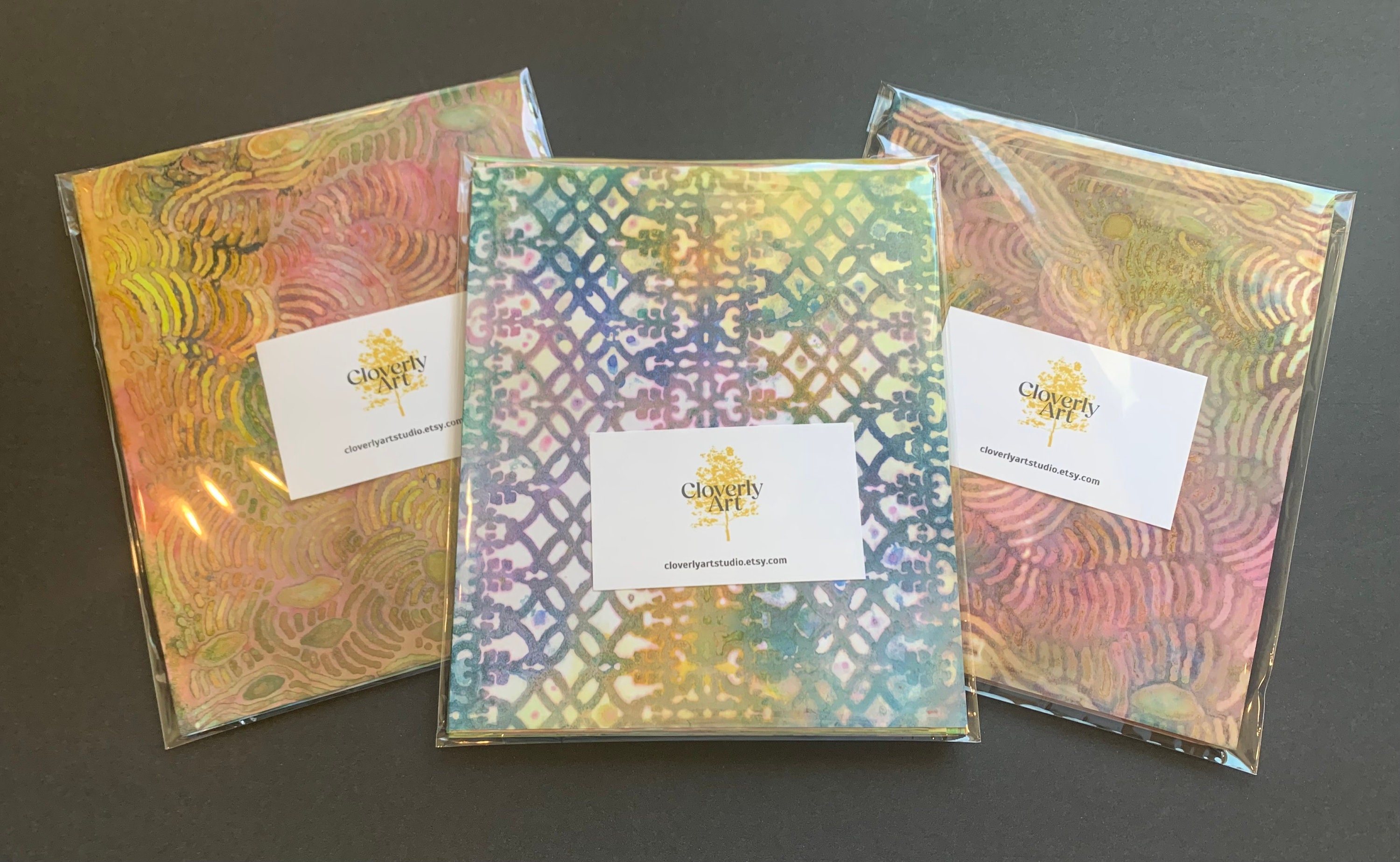 Hand Dyed, Stenciled Papers - Etsy