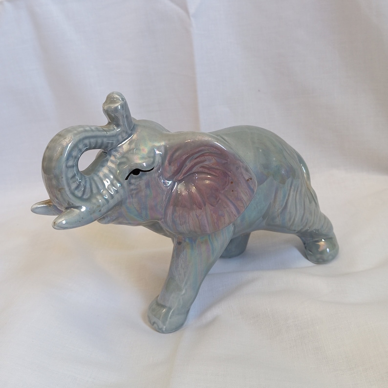 Vintage Elephant Lusterware Figure - Etsy