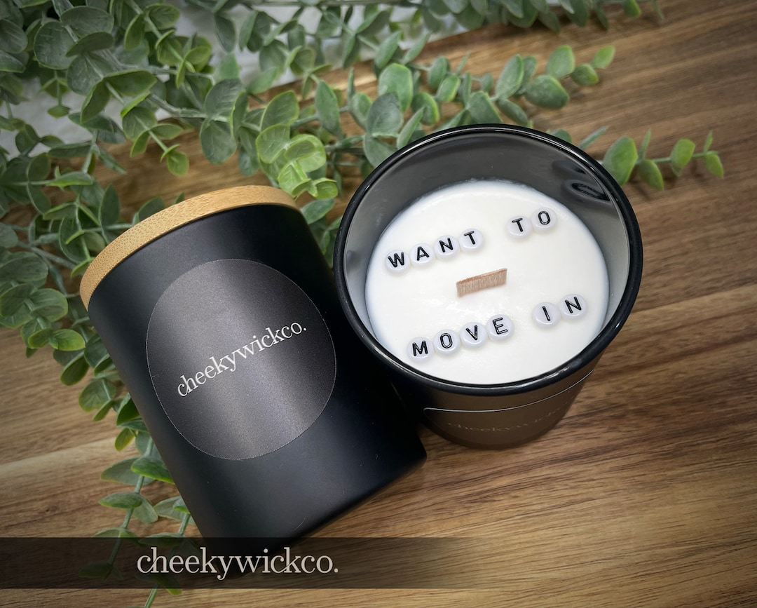 Want to Move in Candle - Custom Candle - Wood Wick Candle - Hidden ...