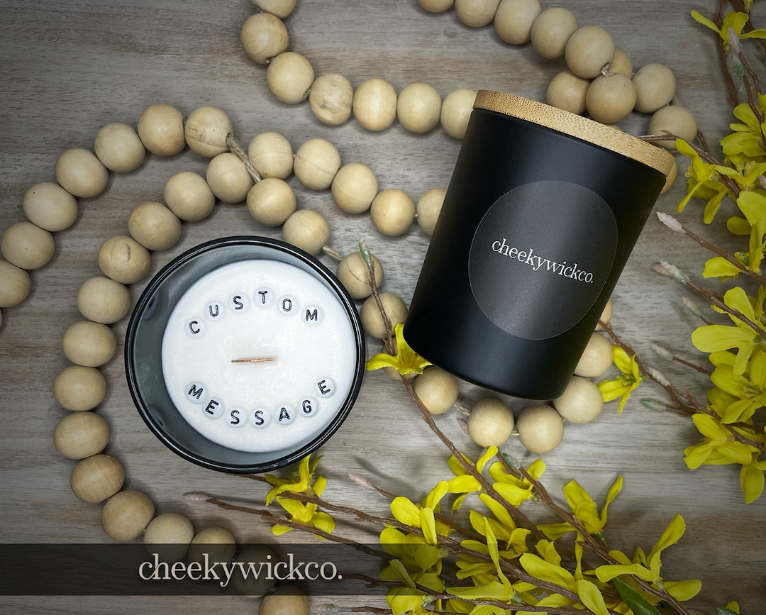 Custom Hidden Message Candle Custom Candle Wood Wick Candle - Etsy